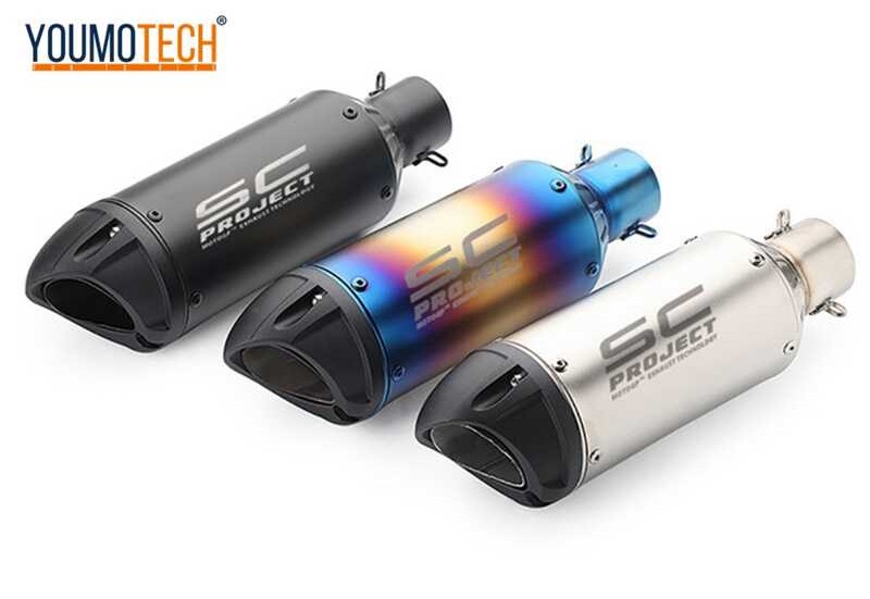 Universal 51MM/2Inches Motorcycle Muffler Pipe Escape Dirt Bike Scooter ...