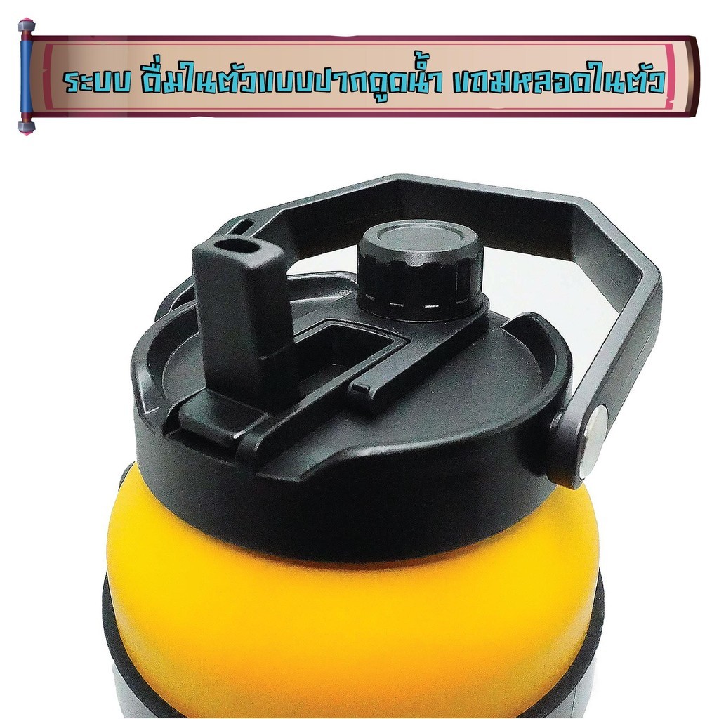 SMAIL ขวดน้ำเก็บความเย็น ขนาดใหญ่ 1900ml สแตนเลสฟู้ดเกรด 304/316 เก็บเย็น เก็บร้อน พกพาง่าย ฝา ...