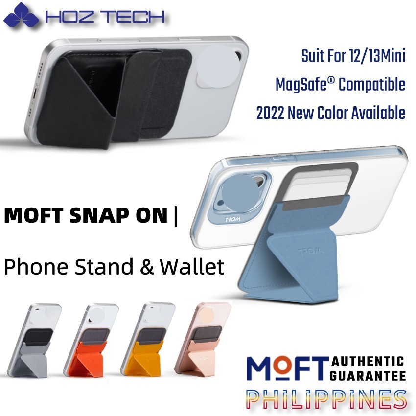 Moft Snap On Magnetic Phone Stand Wallet สีใหม่ ติดแม่เหล็ก ช่องใส่การ์ด | Shopee Thailand