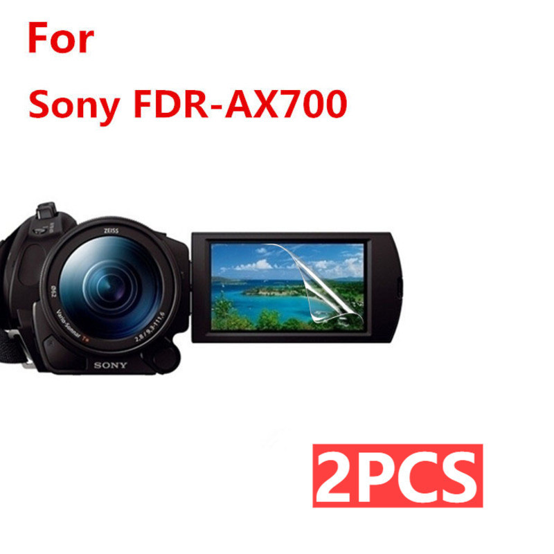 2pcs สําหรับ Sony FDR-AX700 AX100E กล้องฟิล์มหน้าจอฟิล์มแก้วแบบยืดหยุ่น ...
