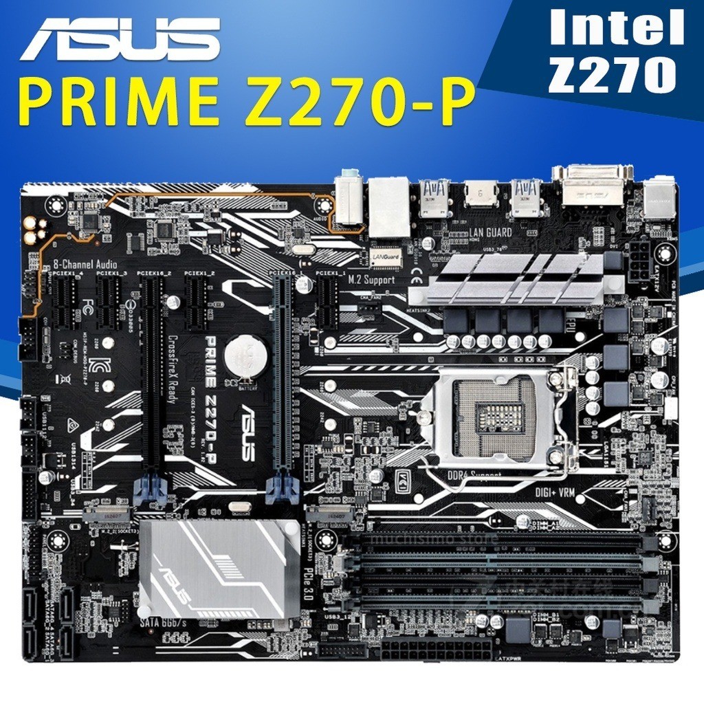 Asus PRIME Z270-P เมนบอร์ด LGA 1151 DDR4 USB3.1 64GB VGA HDMI Z270 ใช้ ...