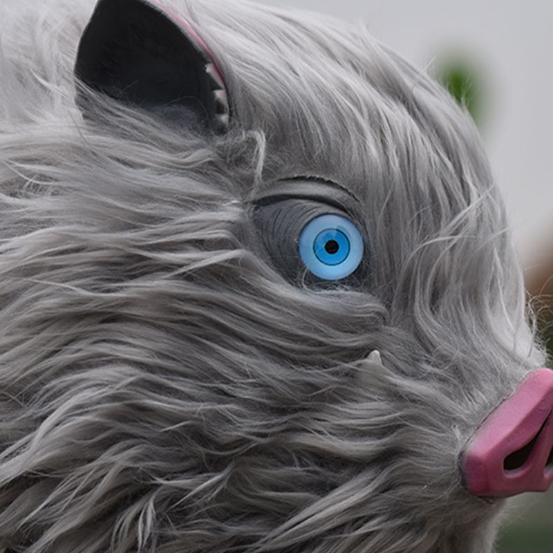 Maomaozui Ping Inosuke หน้ากากหัวหมู Demon Slayer หมวกฮาโลวีนตลก COS ...