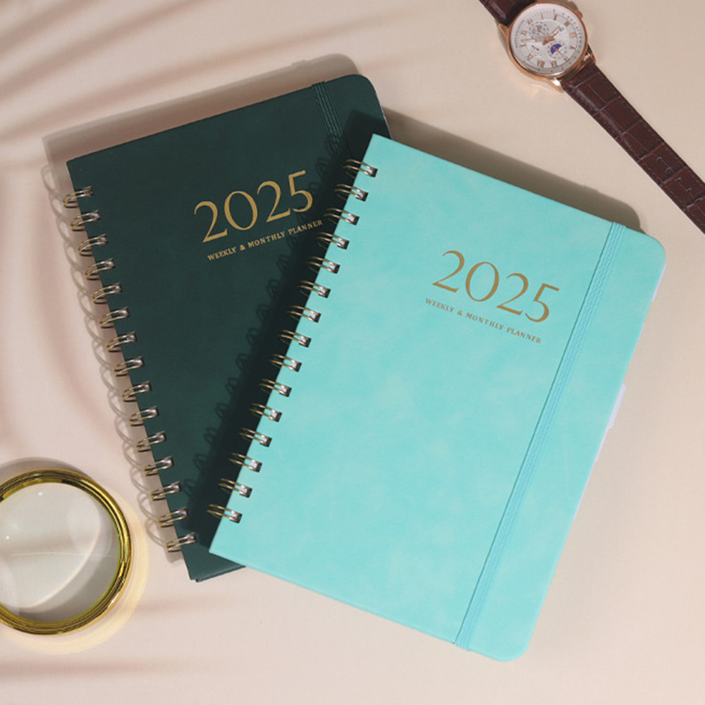 2025 Planner Agenda Notebook A5 Coil Notepad ไดอารี่นักเรียนเครื่อง ...