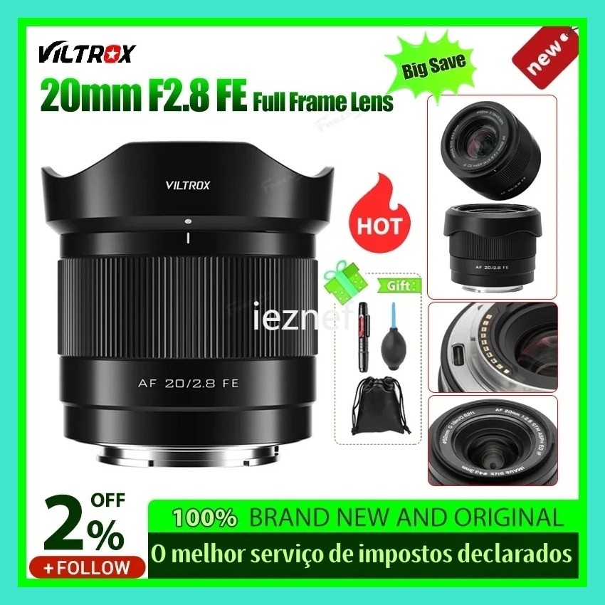 A VILTROX 20mm F2.8 Camera Lens Full Frame Ultra Wide Angle Auto Focus ...