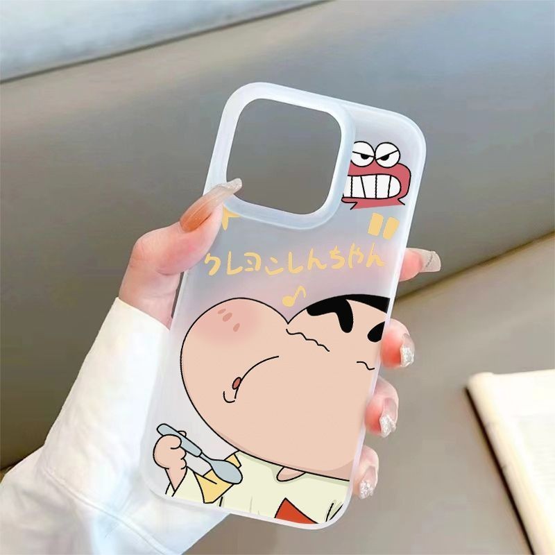 {ขนส่งด่วน} Foodie Shin-Chan Pattern Frosted Transparent Silicone Soft ...