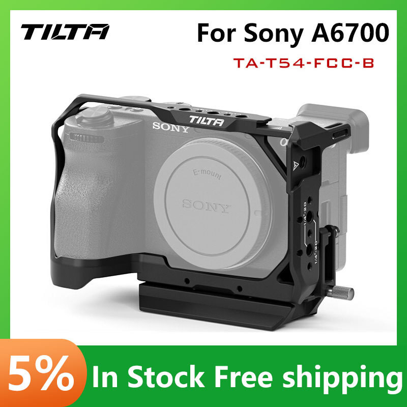 Tilta A6700 กล้องเต็มรูปแบบกรง TA-T54-FCC-B สําหรับ Sony A6700 Dsrl การ ...