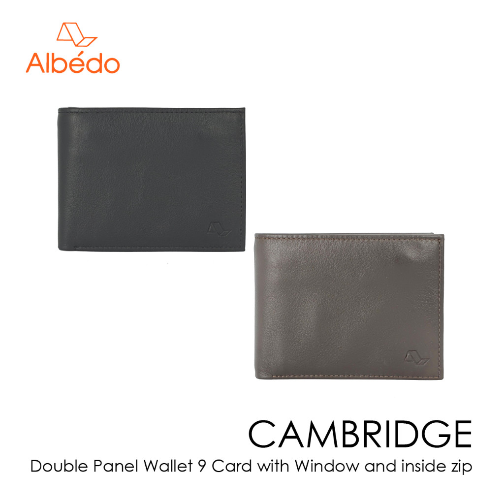 [Albedo] CAMBRIDGE DOUBLE PANEL WALLET 9 CARD WITH WINDOW AND INSIDE ...