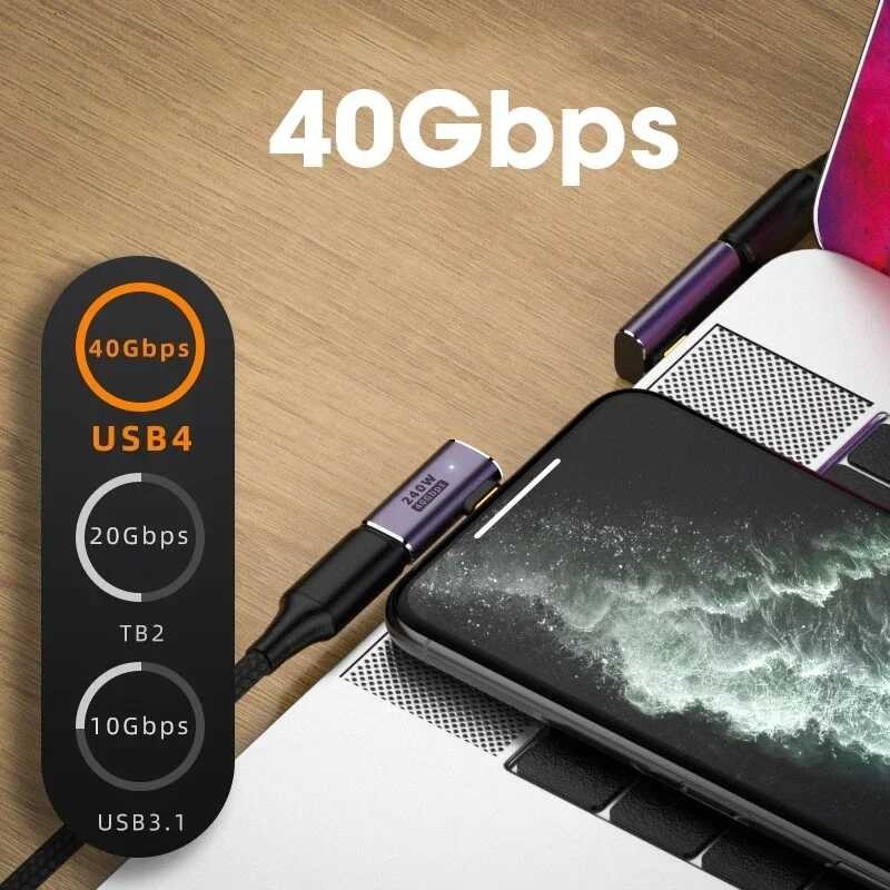 ช่องเสียบที่ชาร์จ 4.0 PD 240W 8K 60Hz สำหรับ Book 40Gbps ความเร็วส ...