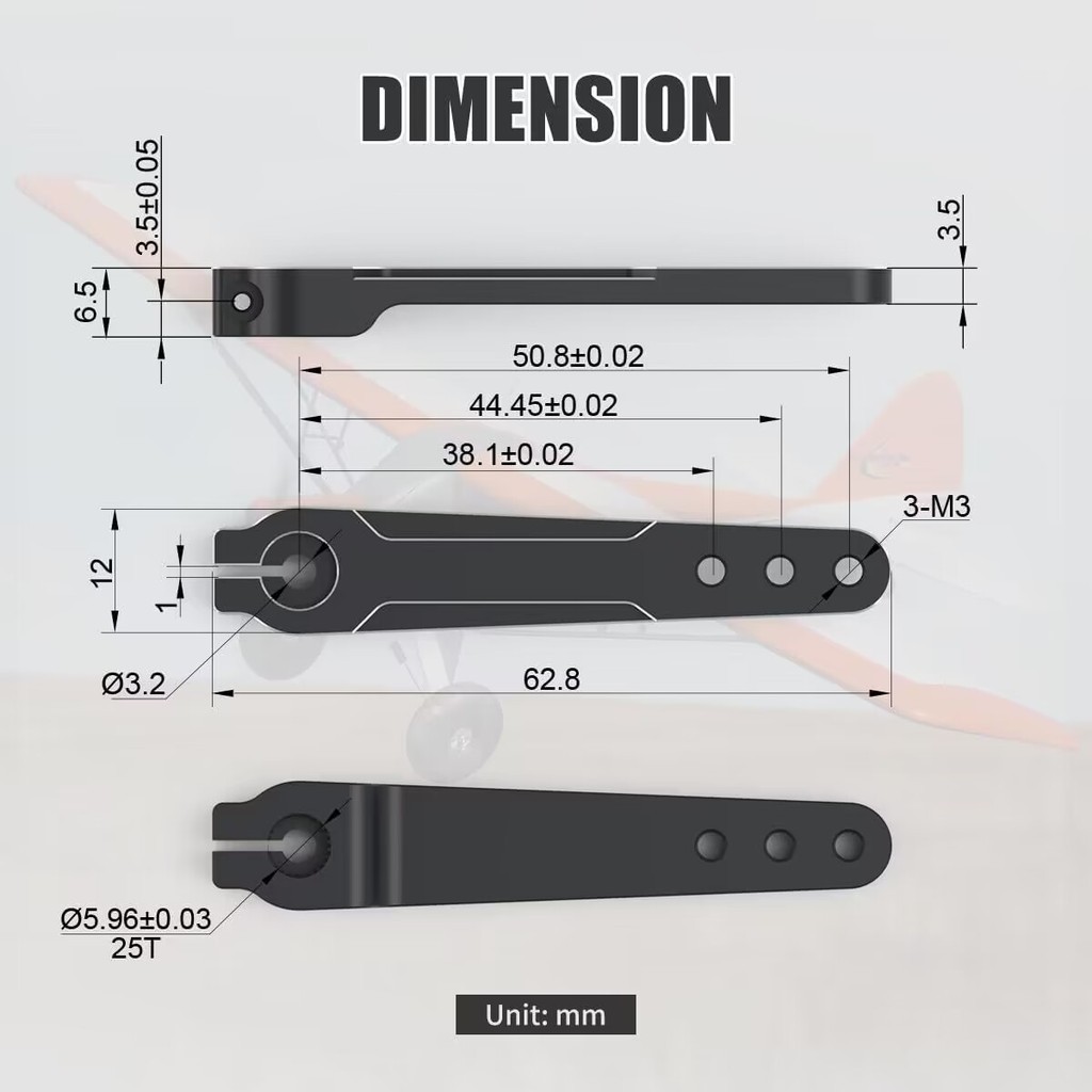 Metal Servo Rocker Arm สวิงอาร์มโลหะ Futaba 25T แขนเซอร์โวมาตรฐาน ...