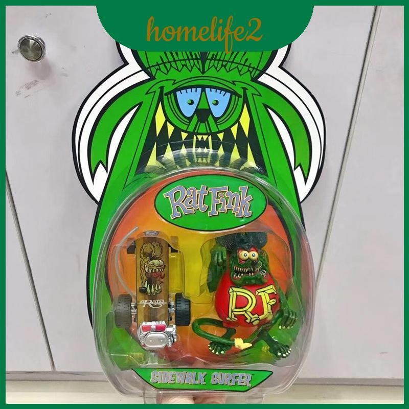 สีขาวสีส้มสีฟ้า Rat Fink Collectible Pvc Action Figure พร้อมสกู๊ตเตอร์ ...