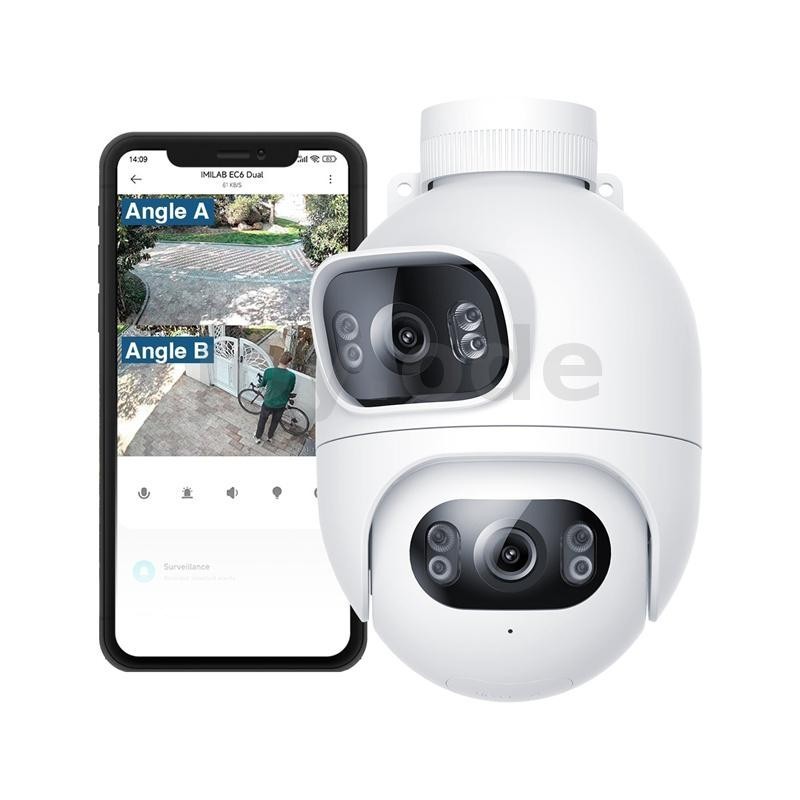Imilab EC6 กล้องสปอตไลท์ WiFi 2K คู่ 360° Ptz ไร้สาย Cam สี Night Vision AI การตรวจจับสองทาง ...
