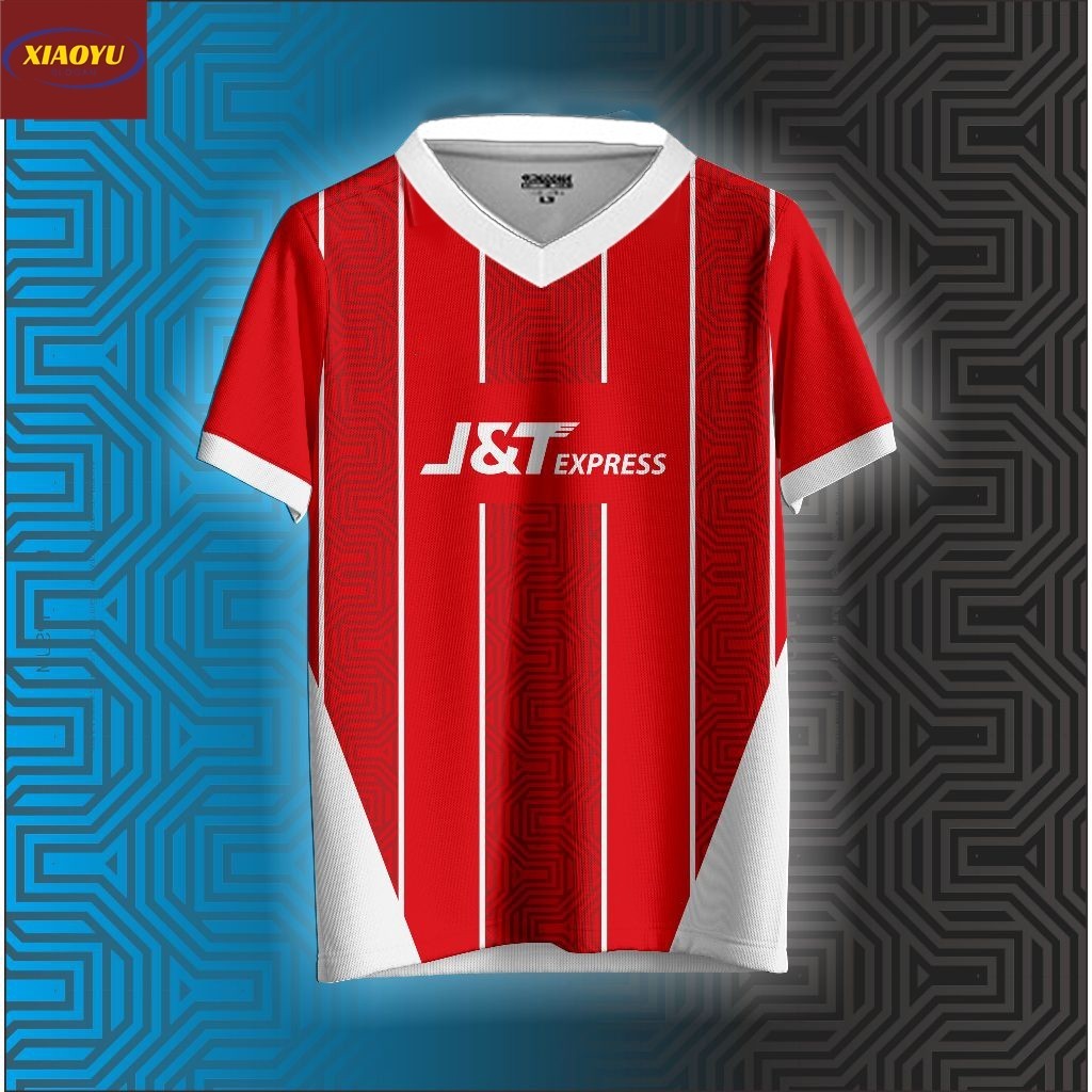J & T Express JNT เสื้อโปโลแขนสั้นสำหรับพนักงานจัดส่งระบายอากาศความชื้น ...