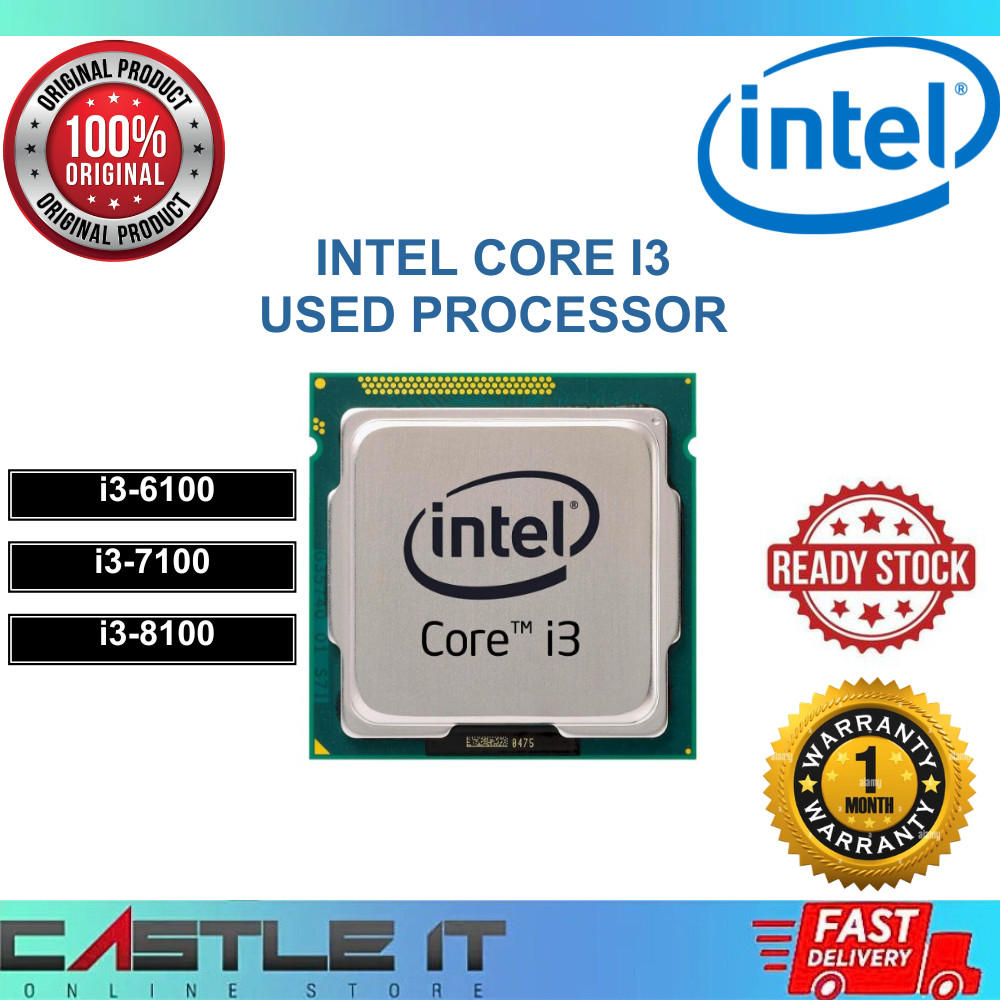 Intel Core i3 9100 8100 7100 6100 9th 8th 7th 6th Gen LGA1151 ...