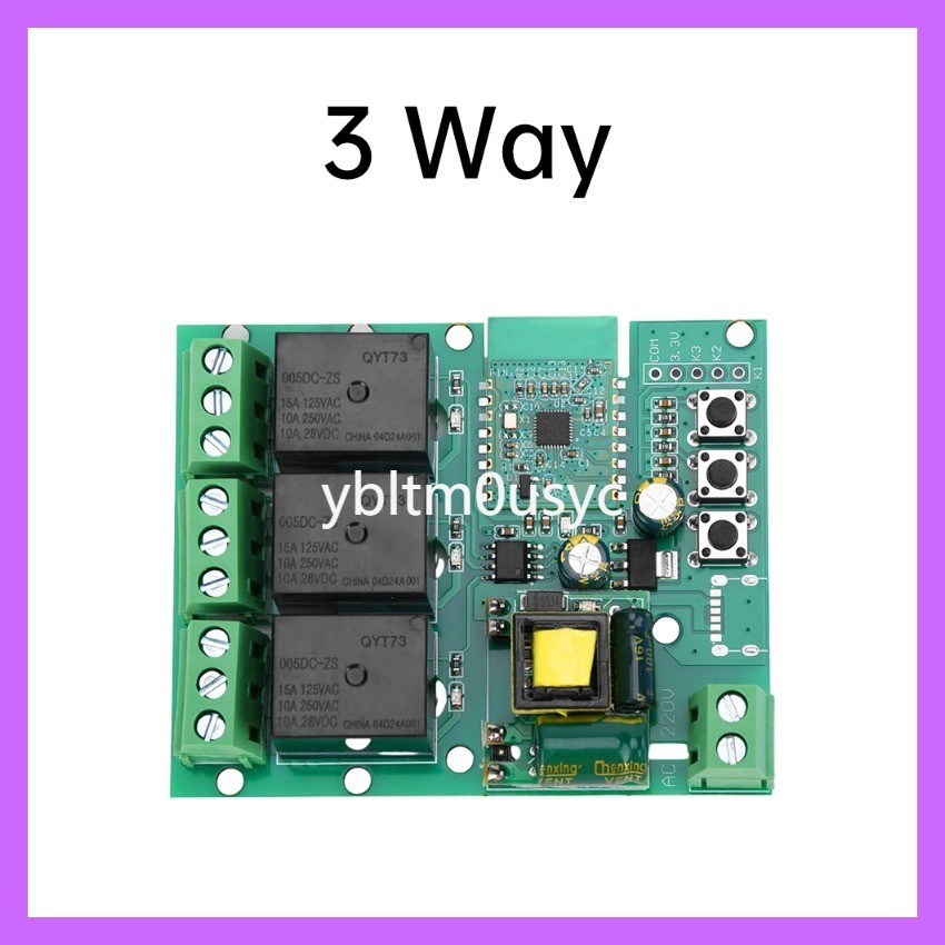 A AC220V 1/2/3-Way Bt Wifi Intelligent Switch Relay Module Jog Self ...
