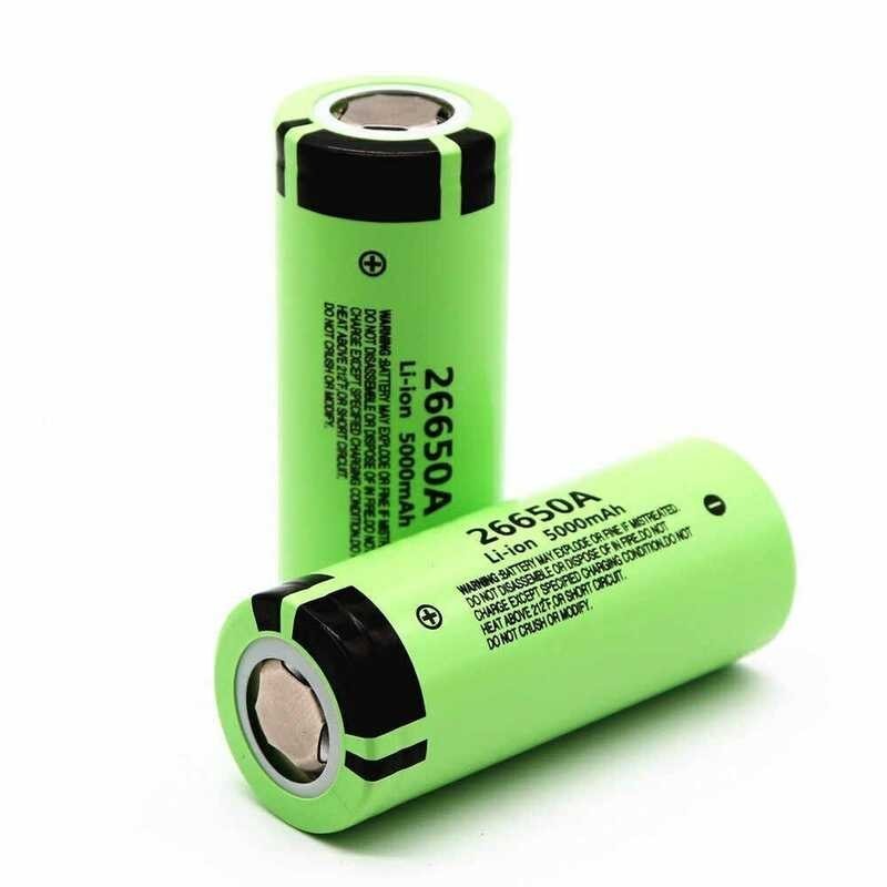 3.7V ใหม่ 26650A 5000Mah Ncr26650 แบตเตอรี่ลิเธียมแบบชาร์จไฟสำหรับไฟฉาย ...