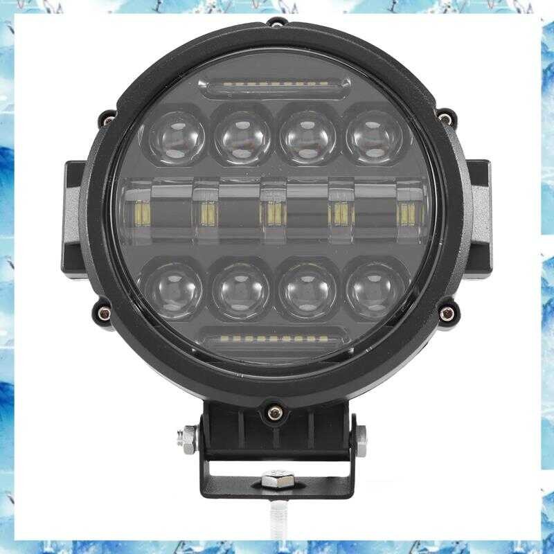 々 Round Work Light, 60W Od Spot Combo Beam LED Daytime Running Light ...