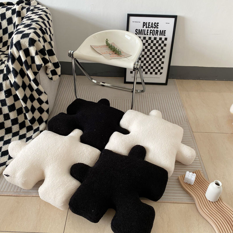 เบาะใหม่ Ins Wind Futon สีดำและสีขาวปริศนาเบาะรองนั่งโซฟาหมอนหมอนเบาะ ...