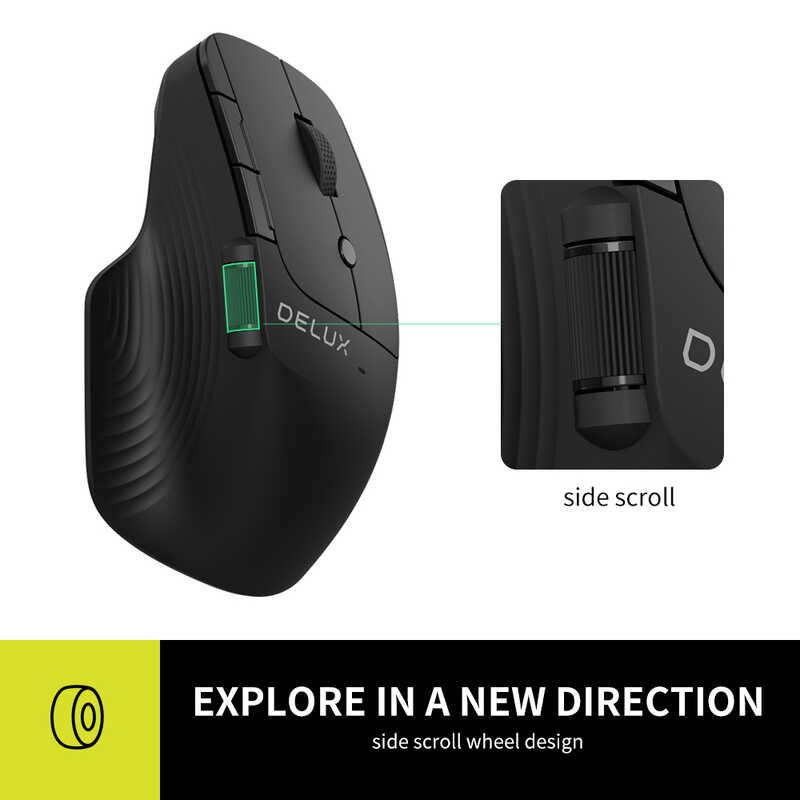 De 々 M913gx Wireless Ergonomic Vertical Mouse Side Scroll With Thumb ...