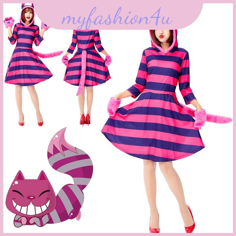 ชุดเดรสผู้ใหญ่ ดีไซน์จากตัวละคร Cheshire Cat ในเรื่อง Alice In ...