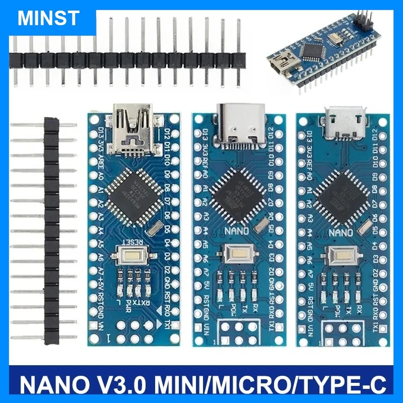 Mini / Type-C / Micro USB Nano V3.0 พร้อม bootloader ใช้งานร่วมกับ Nano ...