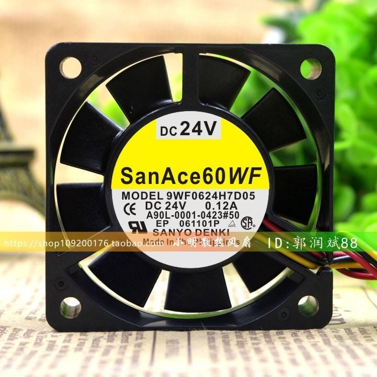 ต้นฉบับญี่ปุ่น SANYO 9WF0624H7D05 6015 DC24V 0.12A พัดลม Fenako ...