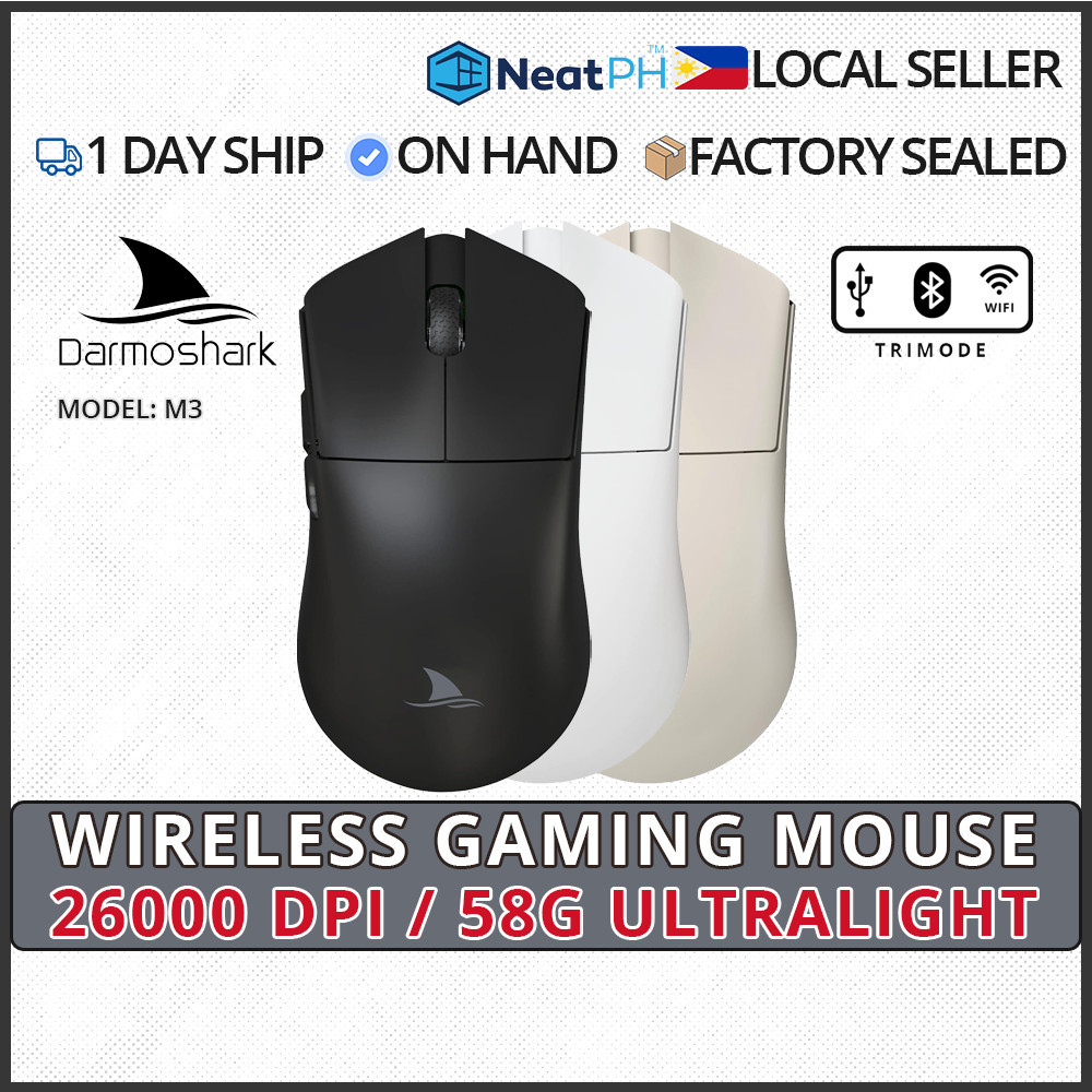 Darmoshark M3 เมาส์สําหรับเล่นเกมไร้สาย Tri-Mode 2.4G/USB-C/Bluetooth ...