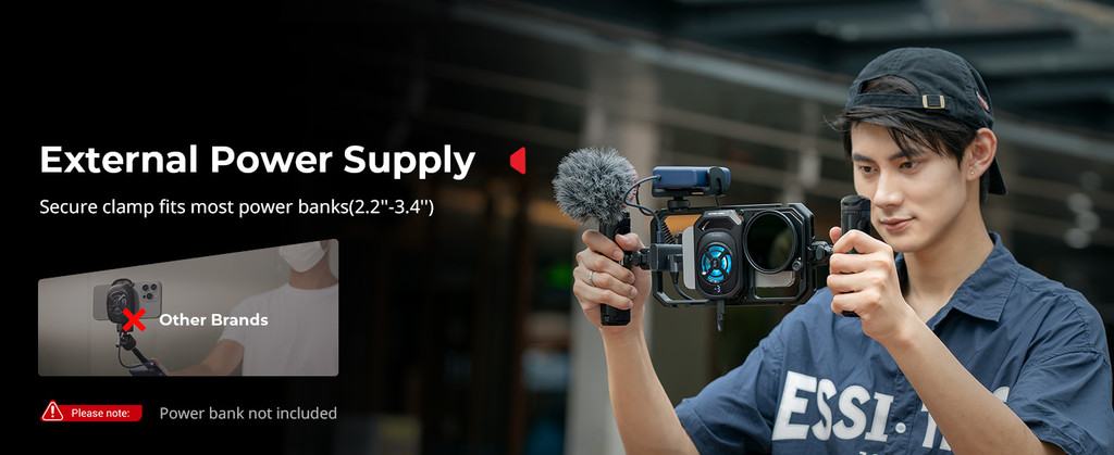 Smallrig All-in-One Cooling Dual Handle Phone Cage Kit สําหรับ iPhone/Android Live Streaming ...