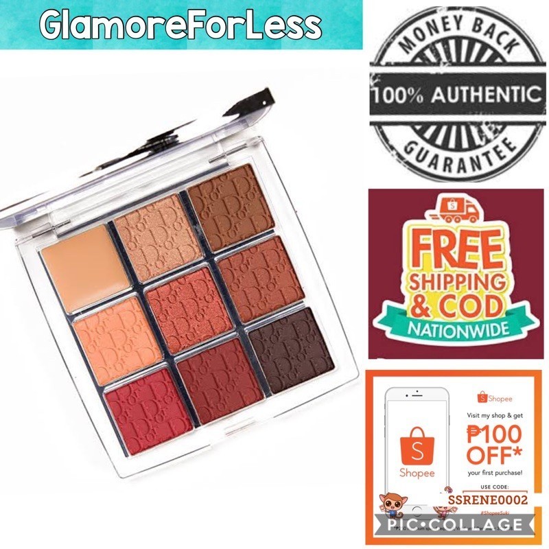 Authentic Dior BACKSTAGE Eyeshadow Palette 002 Cool Neutrals หรือ 003 Amber Neutrals | Shopee ...