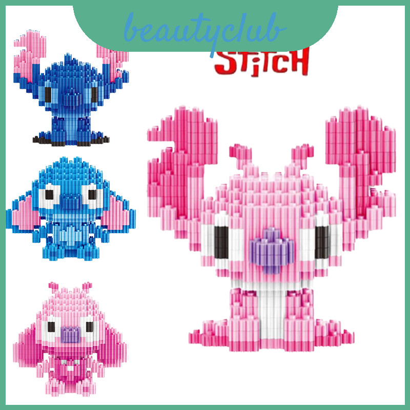น่ารักและสะสม Lilo Stitch Building Block ของเล่นมินิเครื่องประดับคอลเลก ...