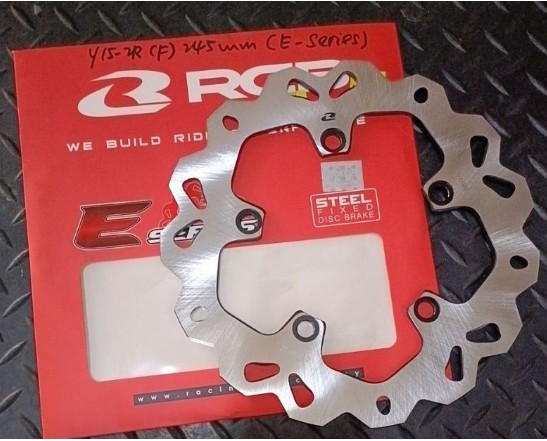 Rcb RACING BOY E-SERIES BRAKE DISC FRONT267MM 245MM & REAR 203MM Y15ZR ...