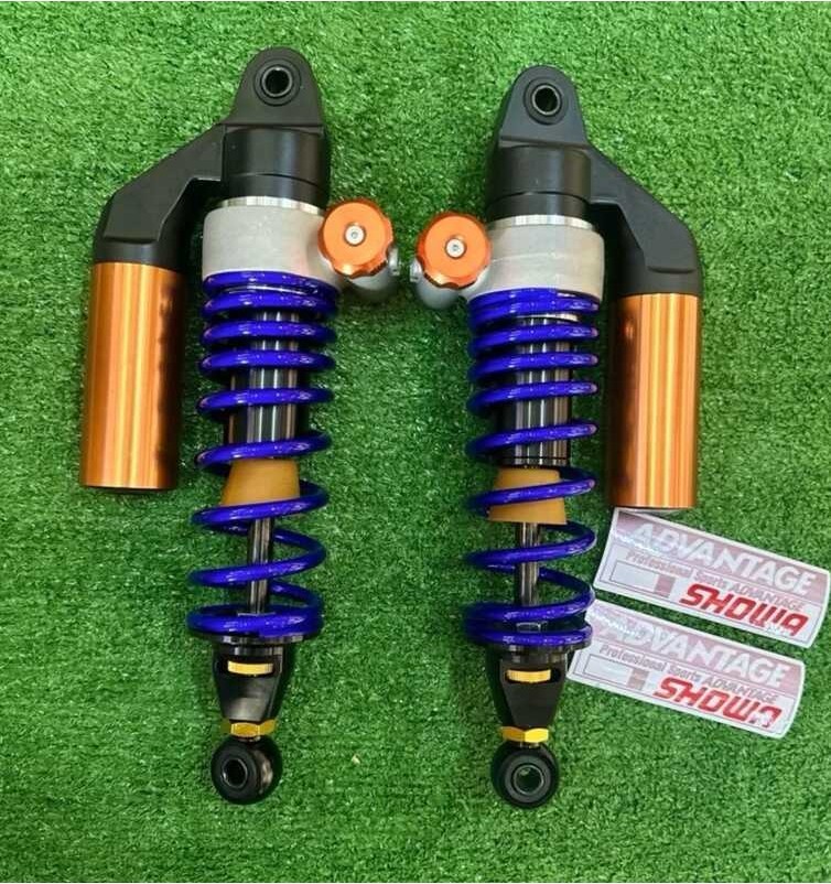 โช๊คหลัง SHOWA (โชว่า) Tech-4 แกนดำสปริงแดงแก้ว/น้ำเงินแก้ | Shopee ...