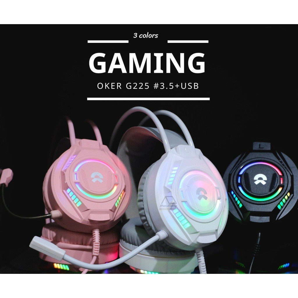 OKER G225 GAMING HEADSET AUX 3.5 MM. + USB PLUG PRO GAMING HEADSET | Shopee Thailand