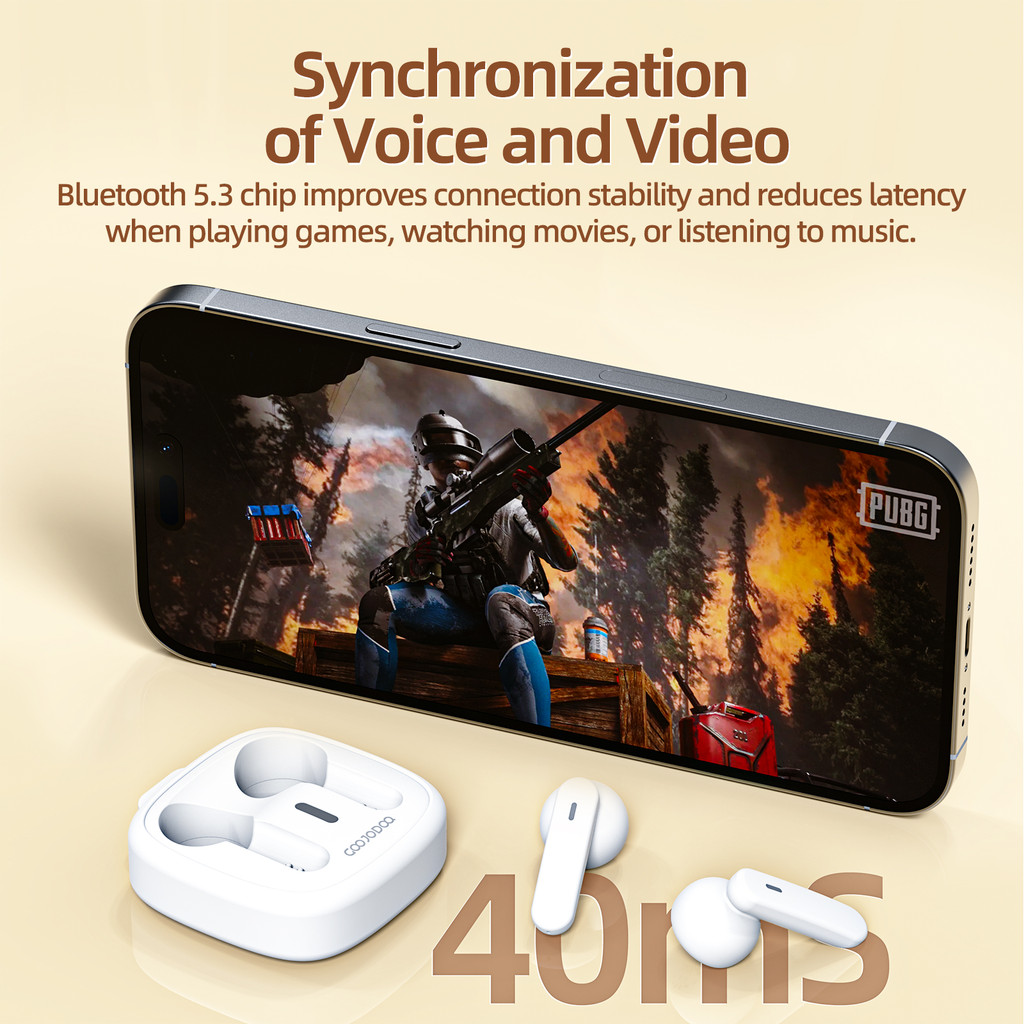 GOOJODOQ หูฟังเบสลึก F13 เทคโนโลยีทองแดง Bluetooth 5.3 การก่อสร้างแบบ ...