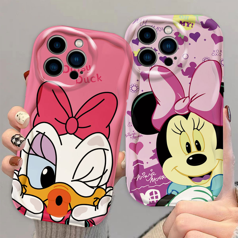 Winking Donald Duck ครีมสีขาว Curve โทรศัพท์มือถือสําหรับ Samsung ...