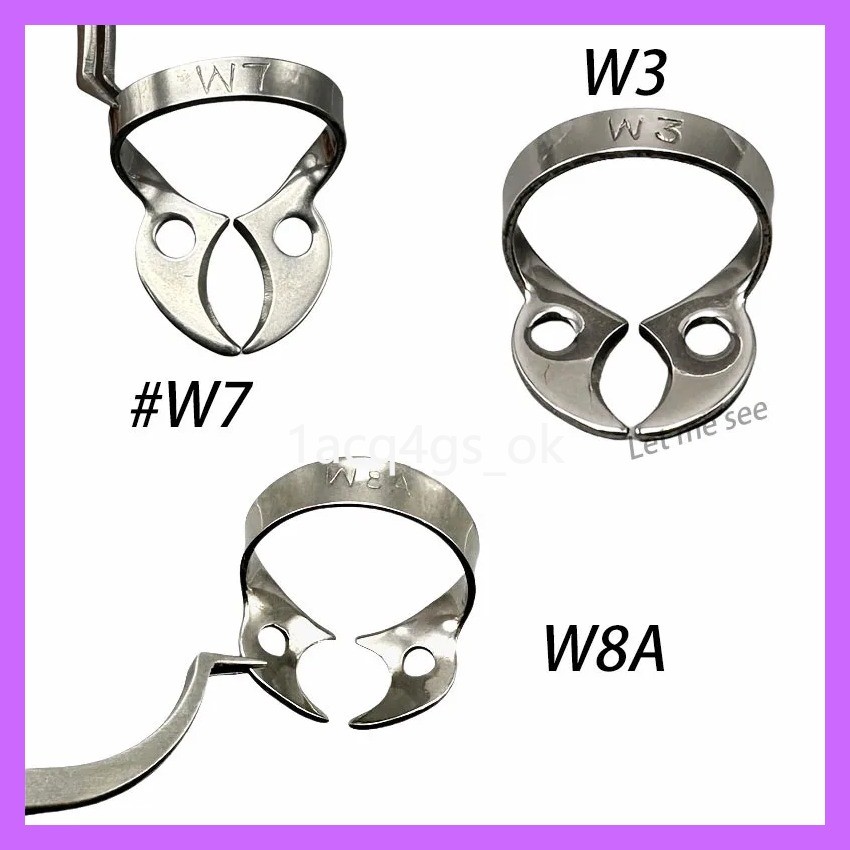 รุ่นขายดี 1/5Pcs Dental Rubber Dam Clamps W8A W3 W7 13A Stainless Steel ...