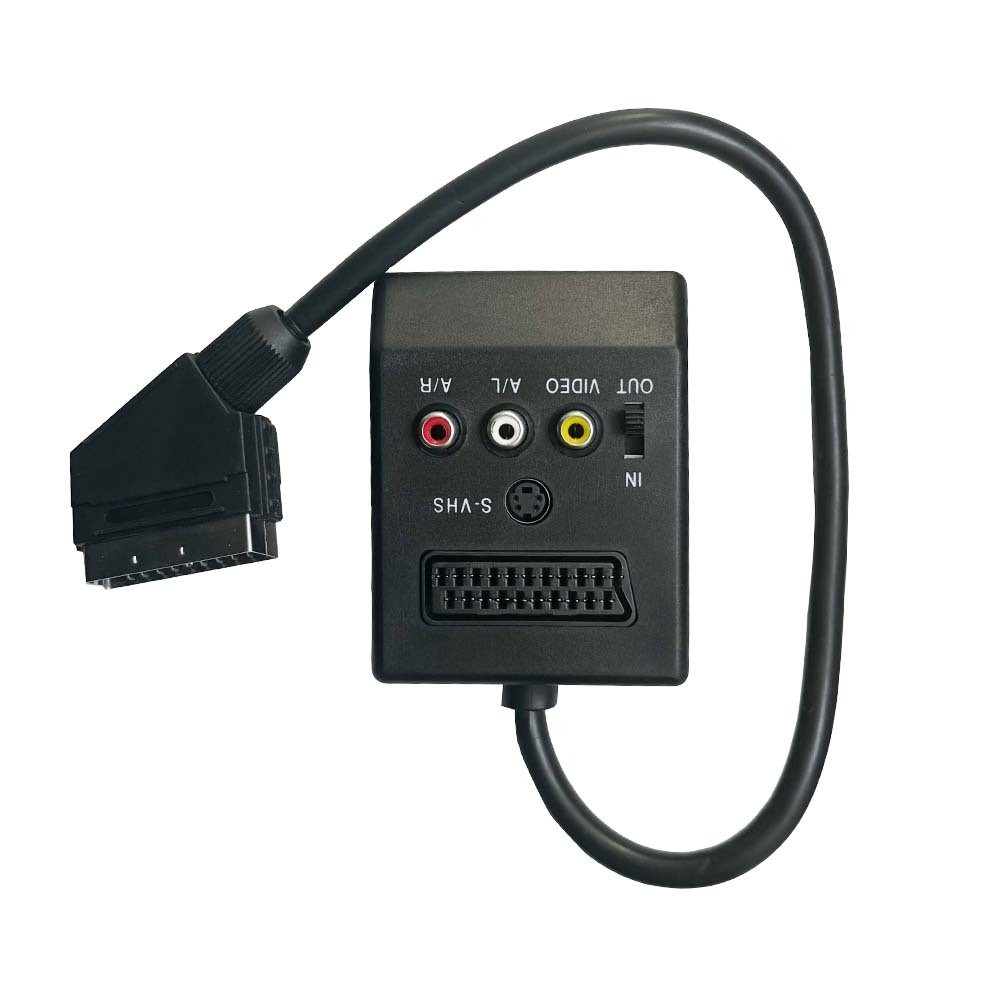 S-video/scart/rca AV to Scart สายแปลงปุ่มสวิทช์พร้อมสาย Scart ในตัวรอย ...