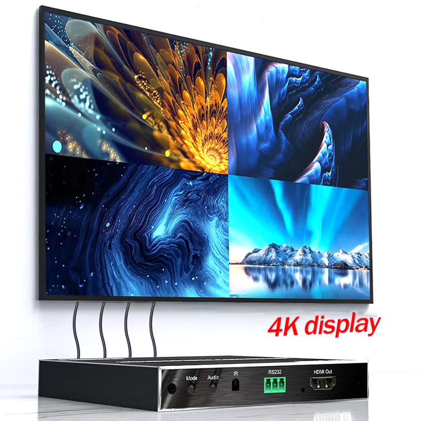 4k 4x1 HDMI Quad Multi-viewer 2 3 4 หน้าจอ Segmentation Seamless ...