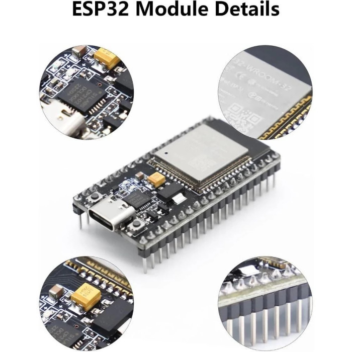 บอร์ด ESP32 NodeMCU ESP-WROOM-32 Wi-Fi and Bluetooth Module Dual Core ...