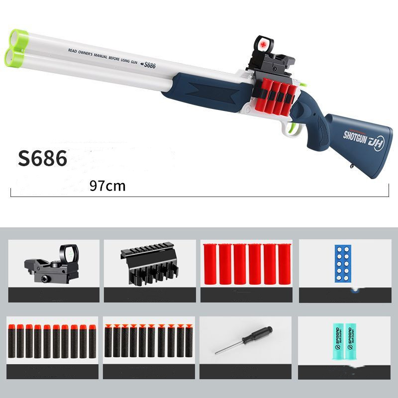 S686 การจำลองปืนลูกซองดีดตัวออกกระสุนปืนคู่ | Shopee Thailand