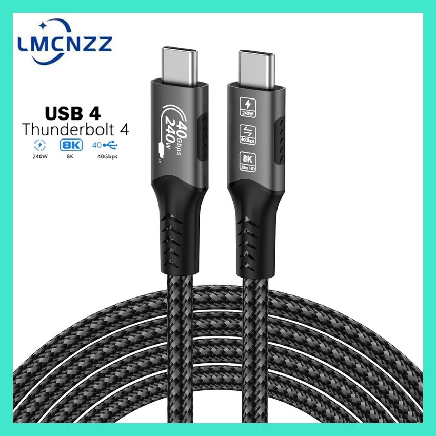aaa 240W USB C To C Fast Charging Cable 48V 5A USB 4 40Gbps Thundebolt4 ...