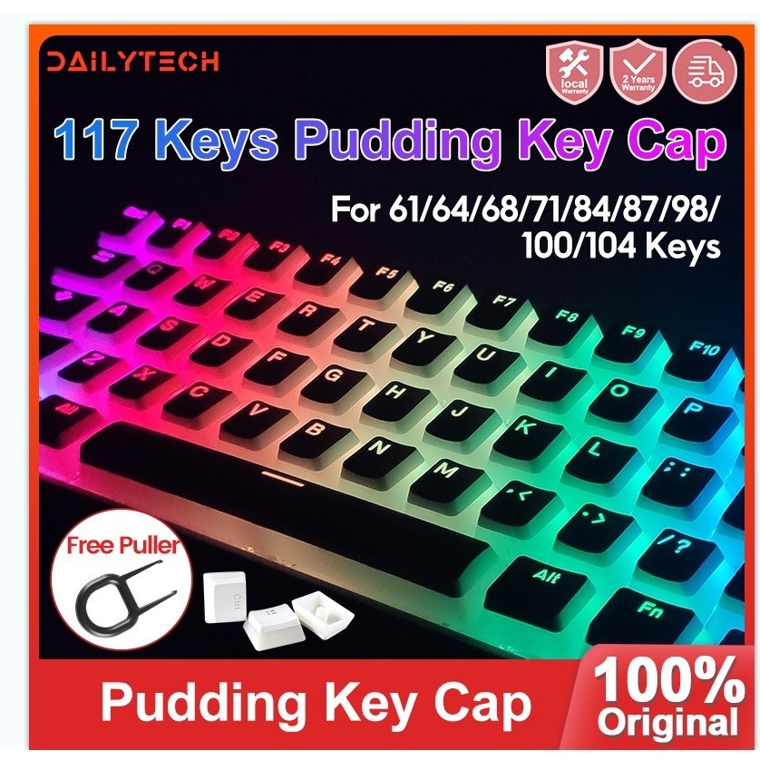 Pbt Pudding Full Set Keycaps เหมาะสําหรับ Royal Kludge คีย์บอร์ดทั้งหมด ...