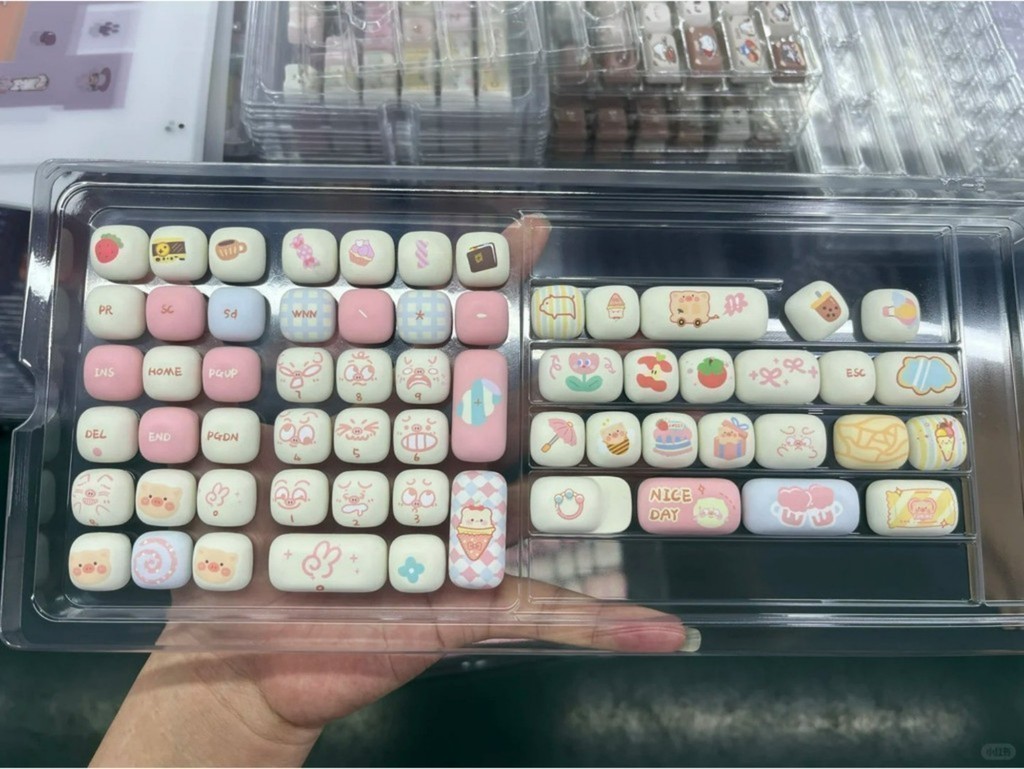 Akko Bread Paradise Keycap MOG Profile 139 คีย์ PBT ห้าด้าน Dye ...
