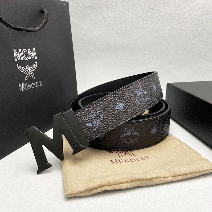 Mcm New M Guy High-end Belt Belt Belt Mens Trendy Letter Printing ...