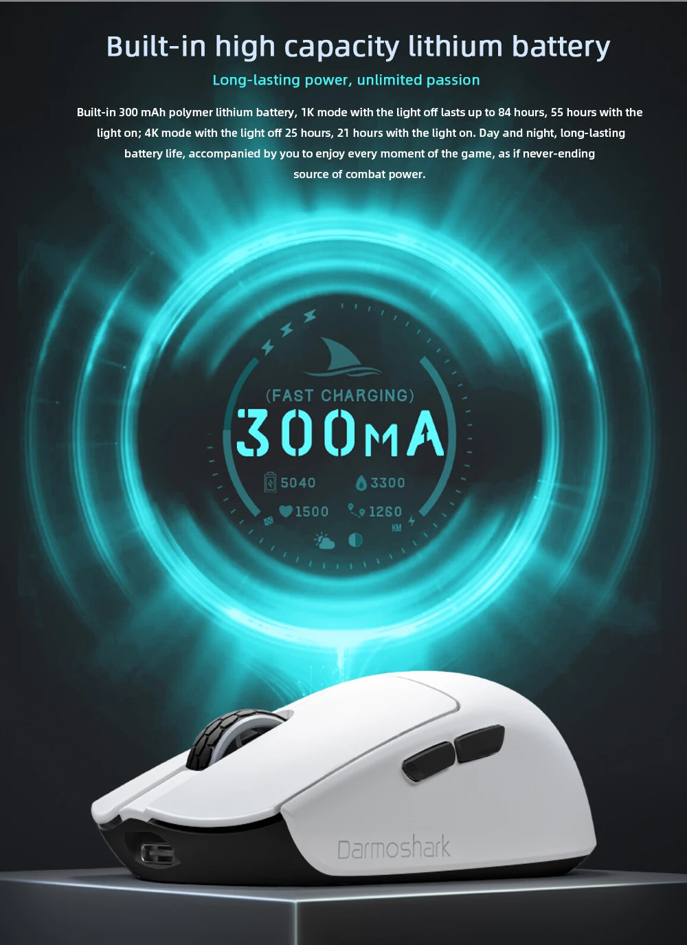 Darmoshark M5PRO 8K Receiver Gaming Mouse Three Mode Wireless Bluetooth ...