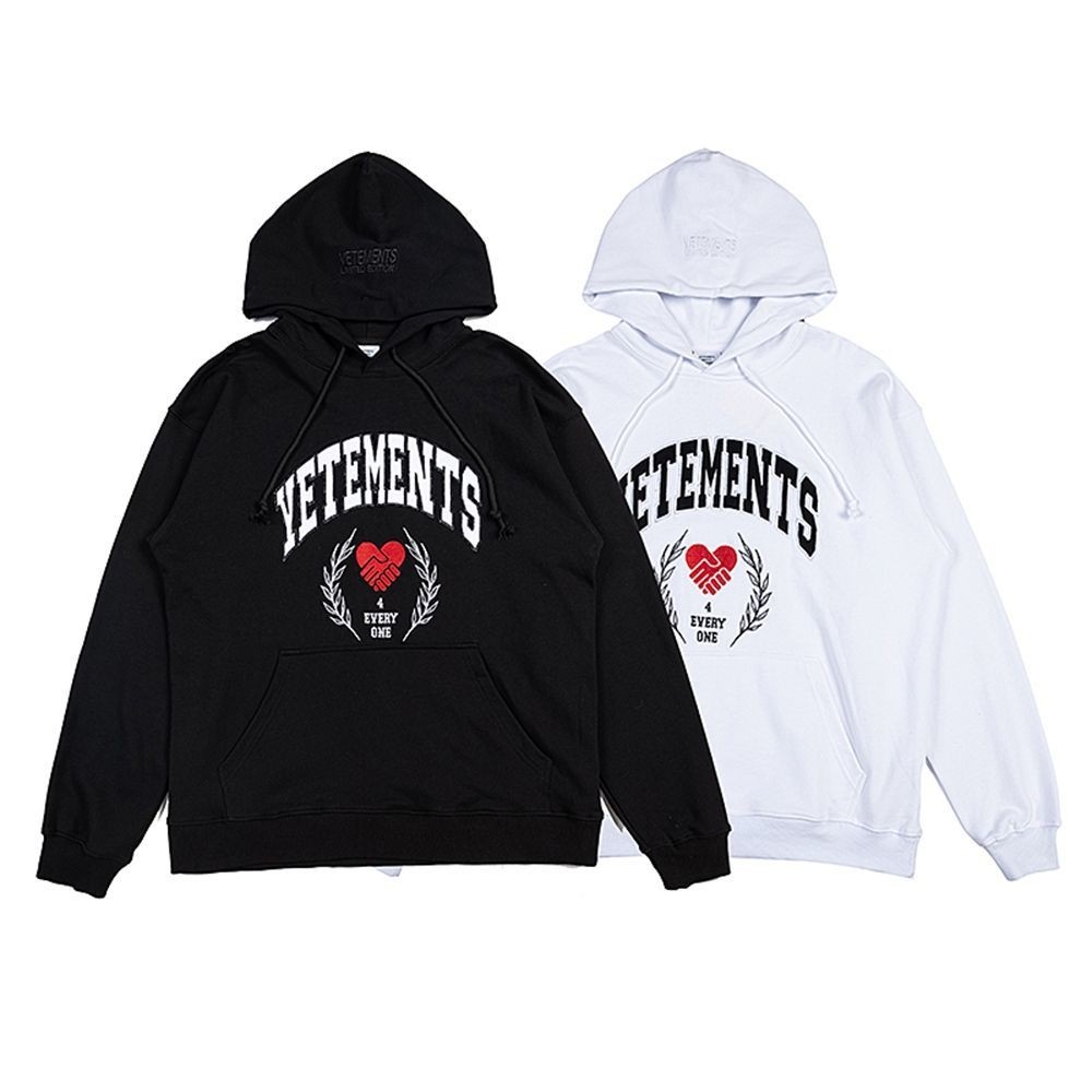 Vetements ฤดูใบไม้ร่วงและฤดูหนาวสไตล์ใหม่ VETEMENTS ข้าวสาลีหูปัก Love ...
