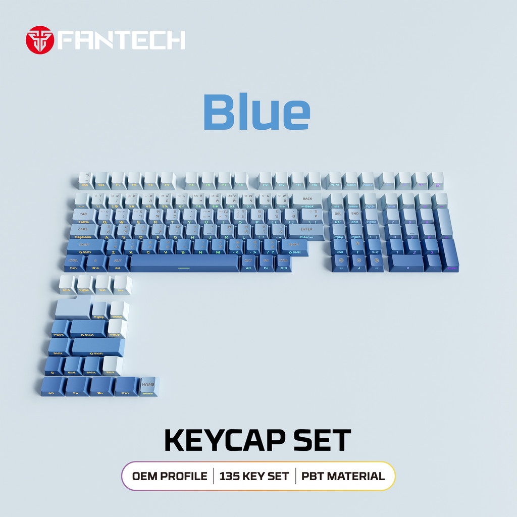 Fantech ACK04 Keycaps คีย์แคปไทย / อังกฤษ ใส่ได้กับ Mechanical Keyboard ...