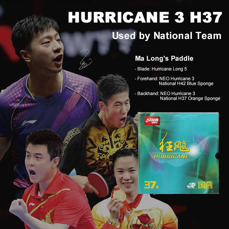 Hurricane 3 DHS H37 Table Tennis Provincial National Ping Pong Rubber ...