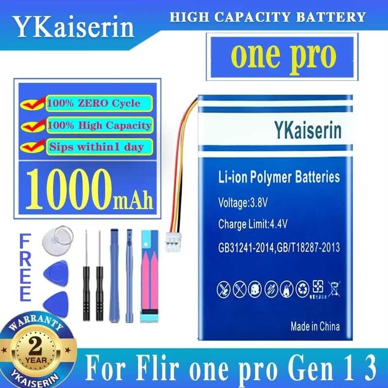 YKaiserin 1000mAh แบตเตอรี่+เครื่องมือสำหรับ，เหมาะสำหรับ Flir One Pro ...