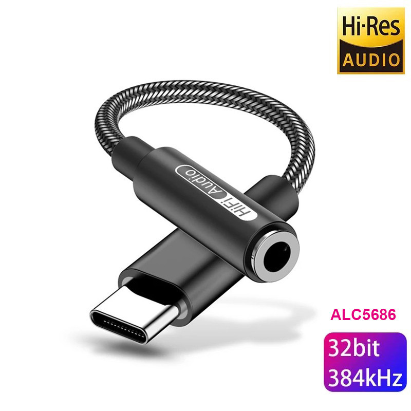 Realtek ALC5686 USB Type-C ถึง 3.5 มม.DAC เครื่องขยายเสียงหูฟัง 16-32Ω ...