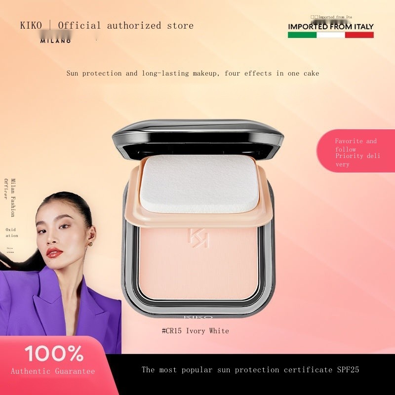 [ของแท้ข้อบกพร่องเล็กน้อย] Kiko Powder Biscuit Wet Dual-use Sunscreen ...